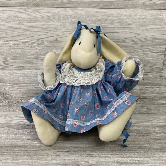 Hand Crafted | Toys | Vintagehand Made Muslin Bunny Doll Medium Size ...